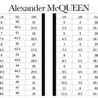 Alexander Mcqueen Size Chart Alexander Mcqueen Size Chart Wo
